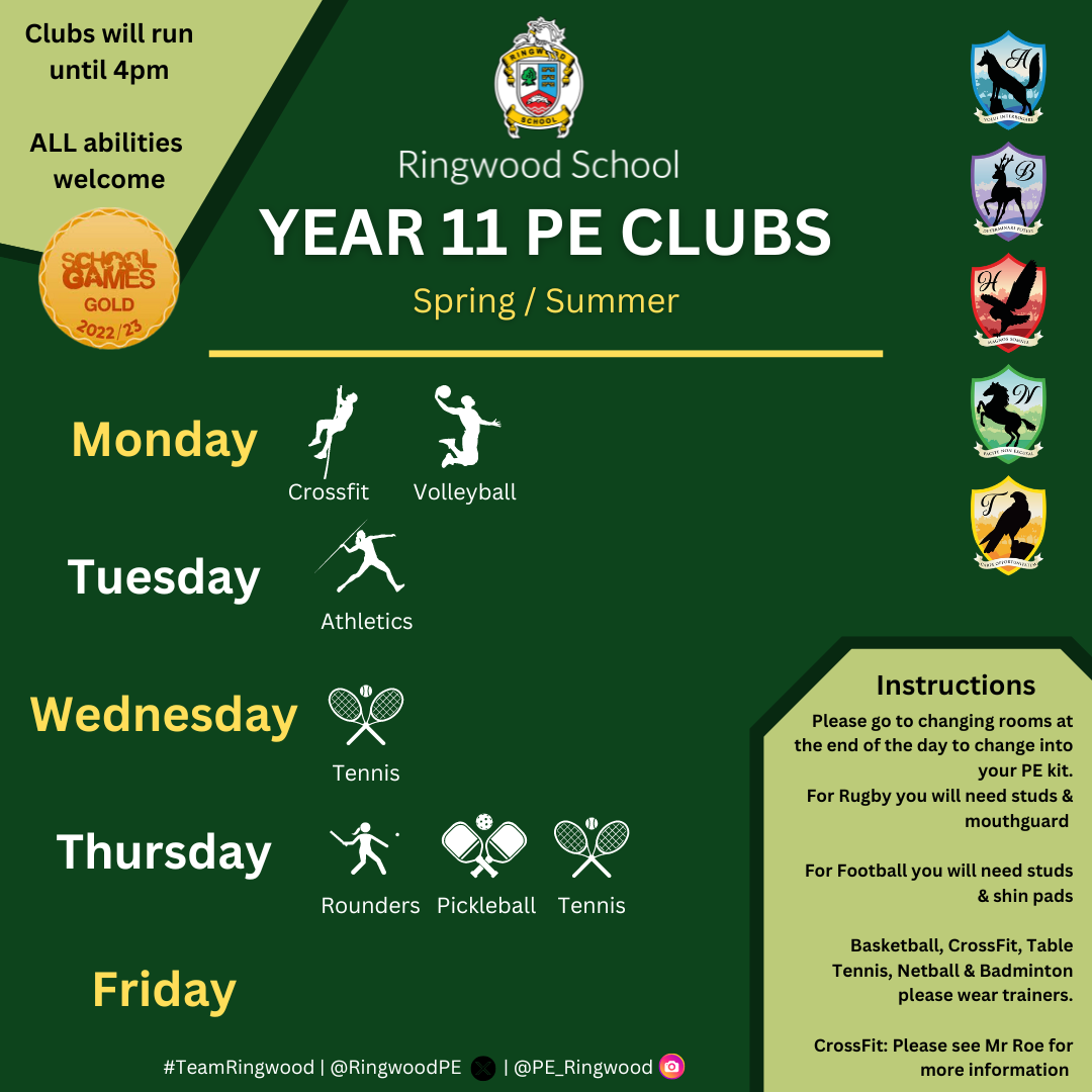 Ringwood School - School Clubs