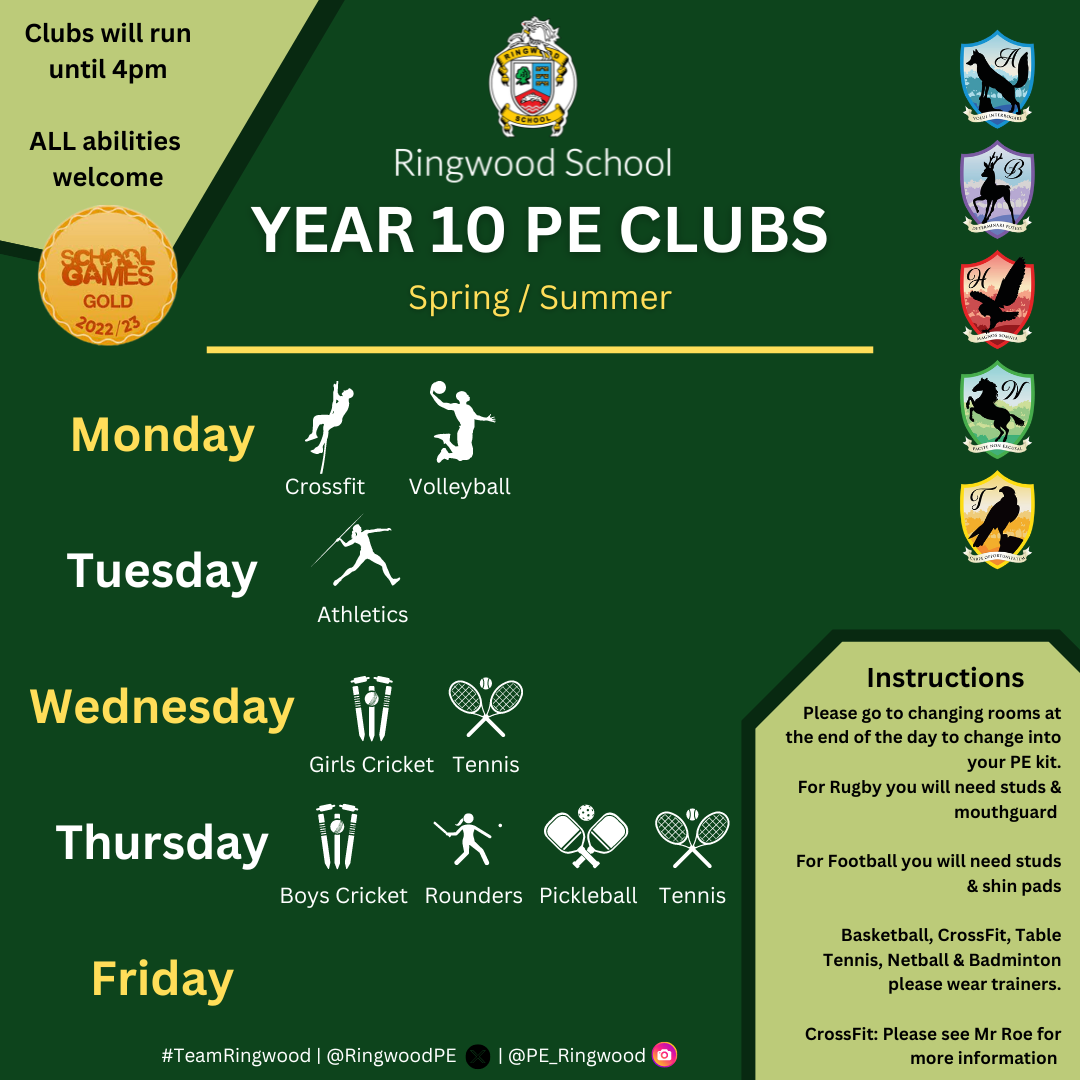 Ringwood School - School Clubs